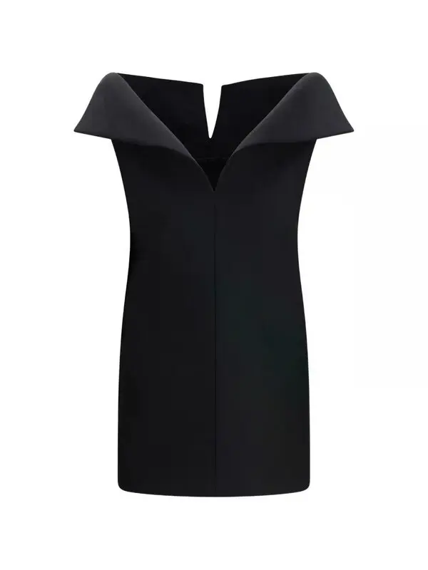Balenciaga Vareuse V-neck Dress - Black