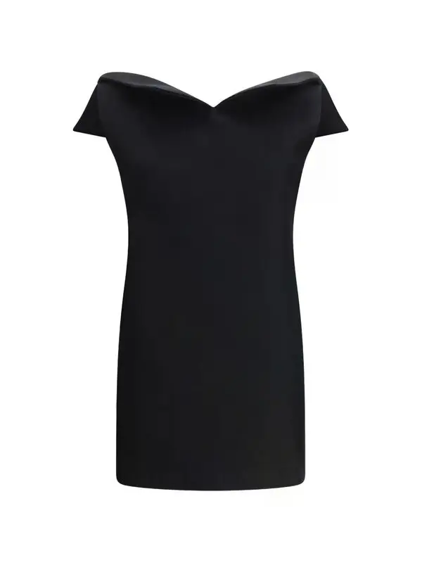 Balenciaga Vareuse V-neck Dress - Black