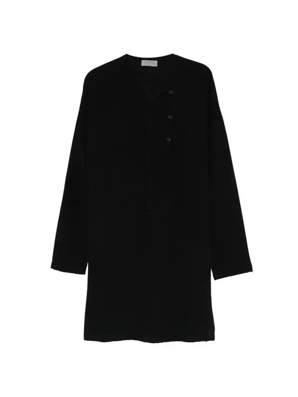 Yohji Yamamoto Half-button Long-sleeved T-shirt