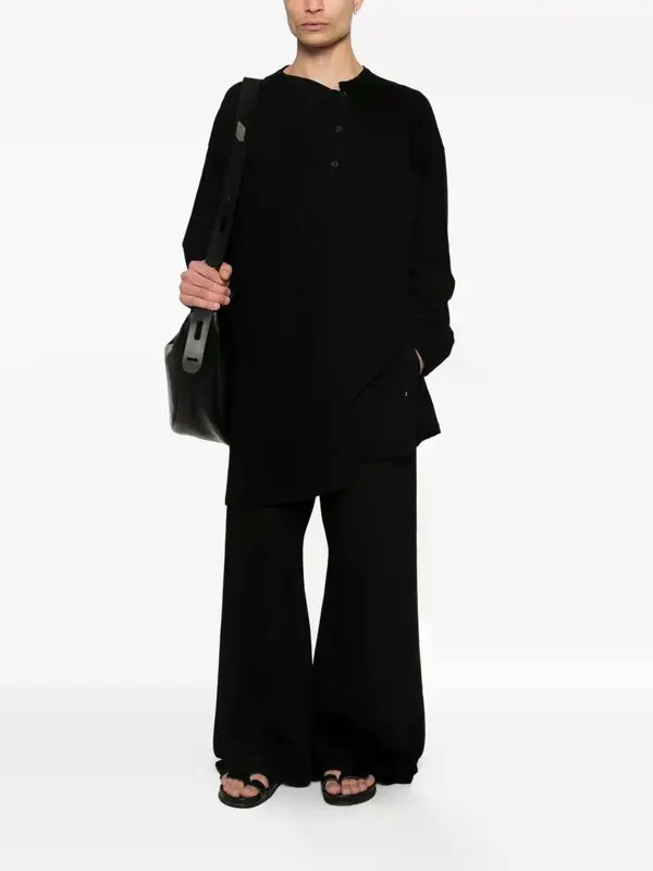 Yohji Yamamoto Half-button Long-sleeved T-shirt