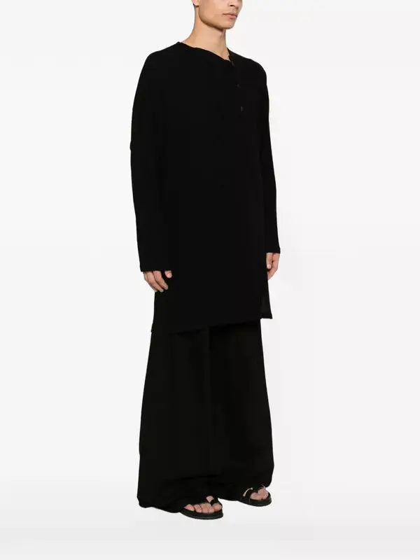 Yohji Yamamoto Half-button Long-sleeved T-shirt