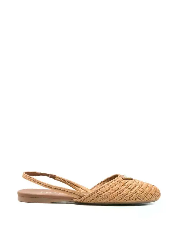 Prada Crochet Slingback Ballerinas
