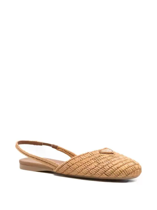 Prada Crochet Slingback Ballerinas