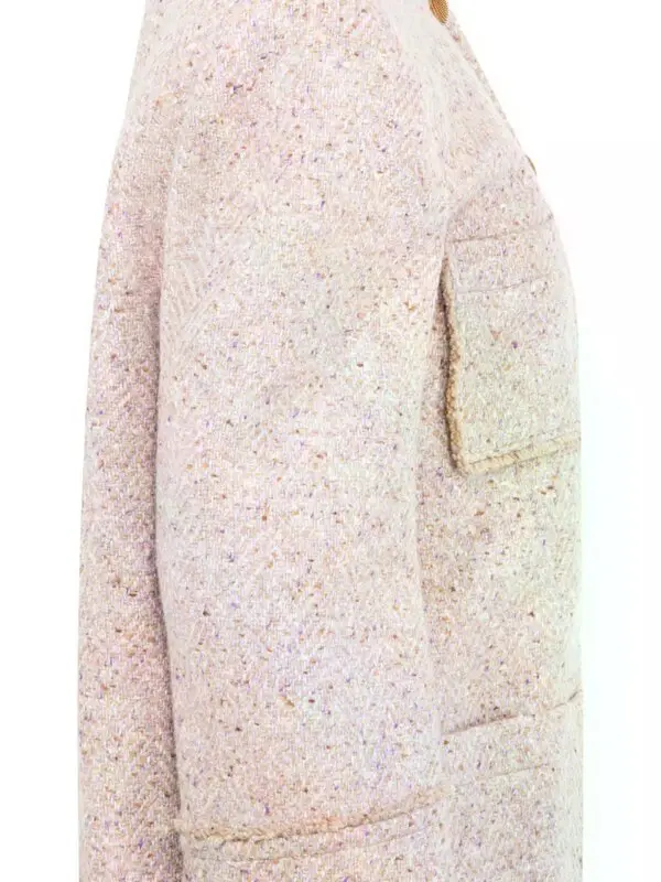 Chloé Buttoned Patch Pocket Coat - Pink