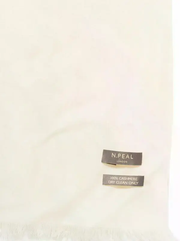 N.peal Fringed Pashmina Stole - Neutrals