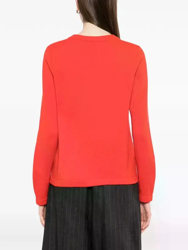 N.peal Hallie Round Neck Jumper - Red