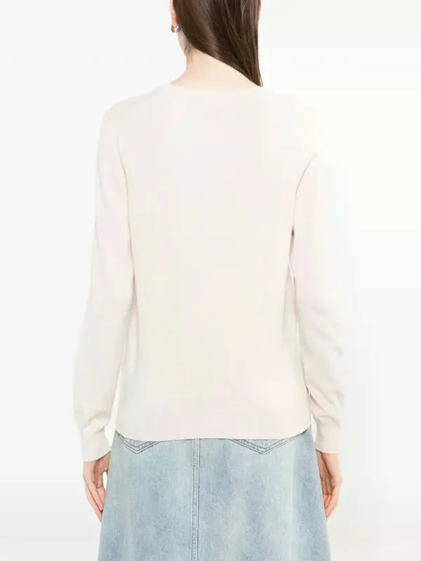 N.peal Phoebe V-neck Jumper - Neutrals
