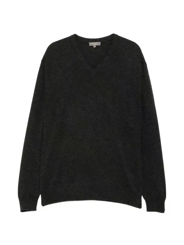 N.peal Burlington V-neck Jumper - Grey