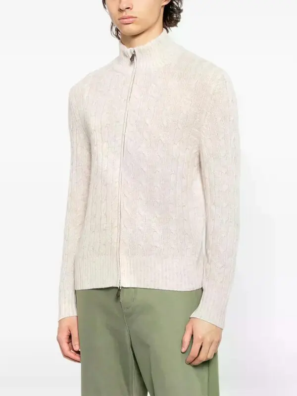 N.peal Cable Zip Cardigan