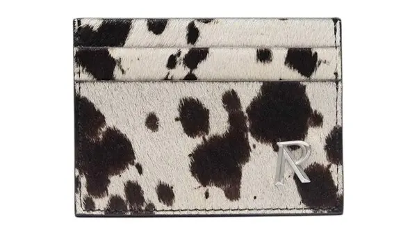REPRESENT Cow Hide Card Holder - White