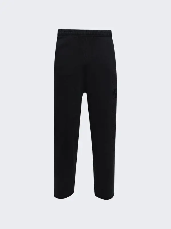 Vetements Embroidered Biker Cross Stripe Sweatpants Washed-out - Black