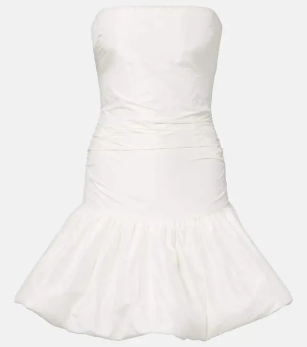 ROTATE BY BIRGER CHRISTENSEN Bridal Silk Taffeta Minidress - White