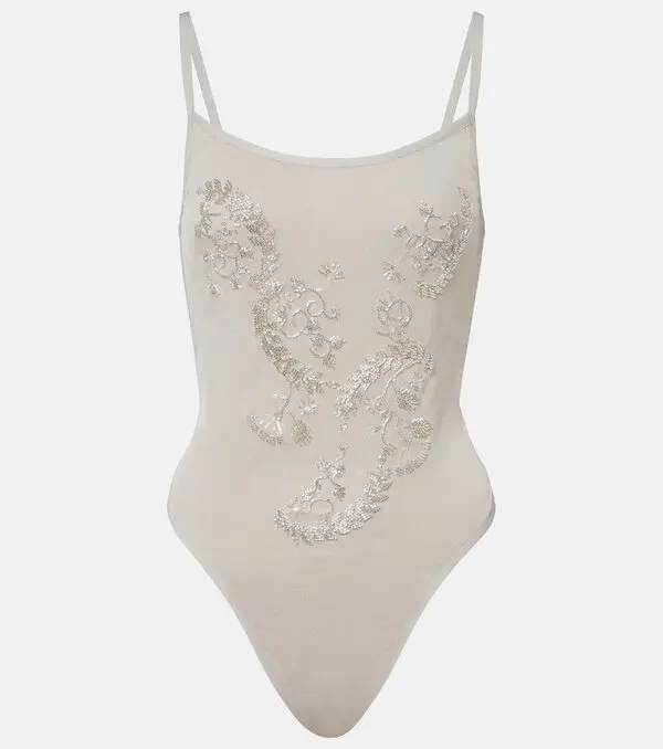 JACQUES WEI Embellished Bodysuit