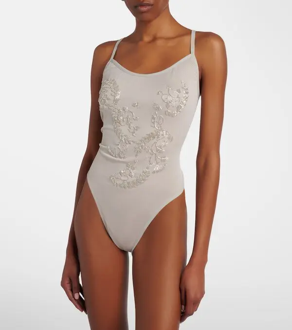 JACQUES WEI Embellished Bodysuit