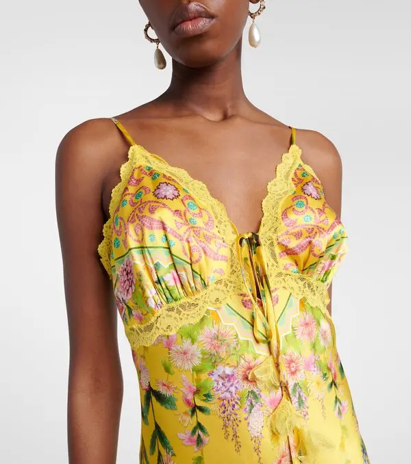 Camilla Printed Silk Charmeuse Maxi Dress