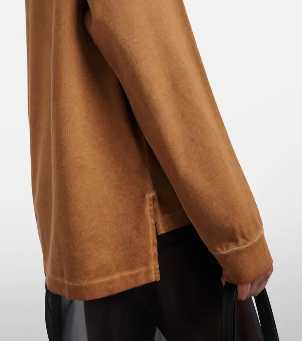Prada Oversized Cotton Piqué Polo Shirt