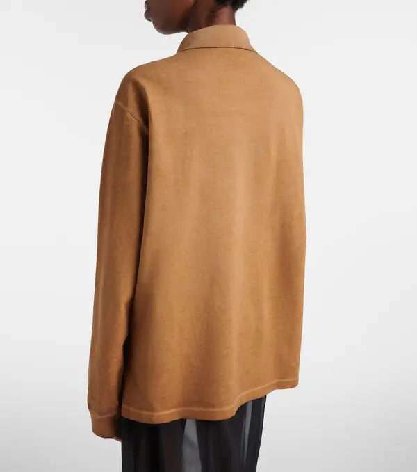 Prada Oversized Cotton Piqué Polo Shirt