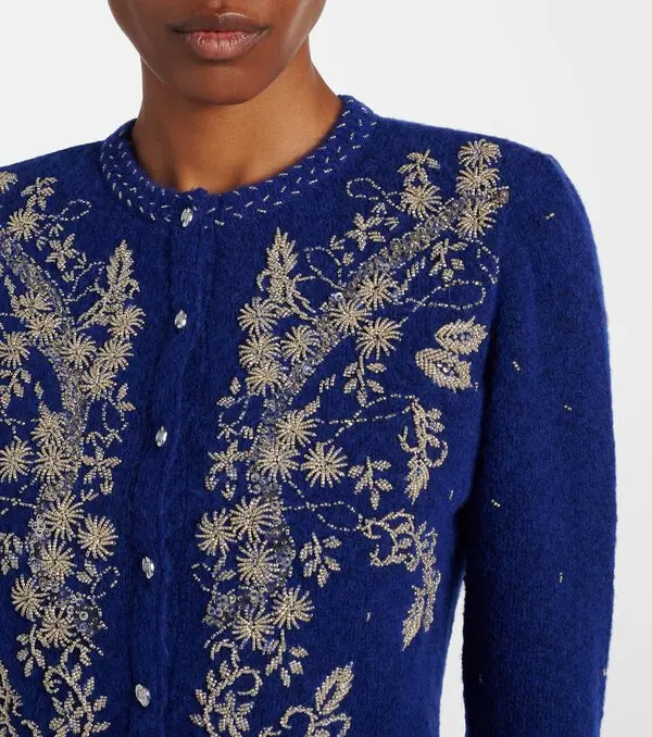 JACQUES WEI Embellished Floral Cardigan