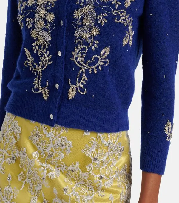 JACQUES WEI Embellished Floral Cardigan