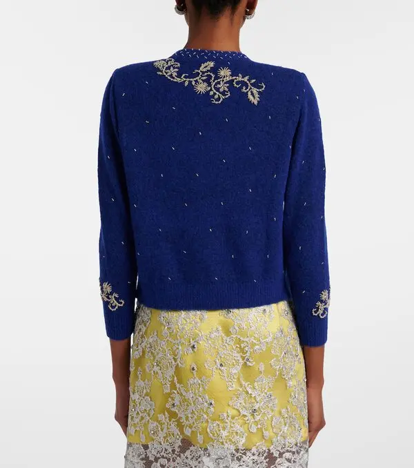 JACQUES WEI Embellished Floral Cardigan