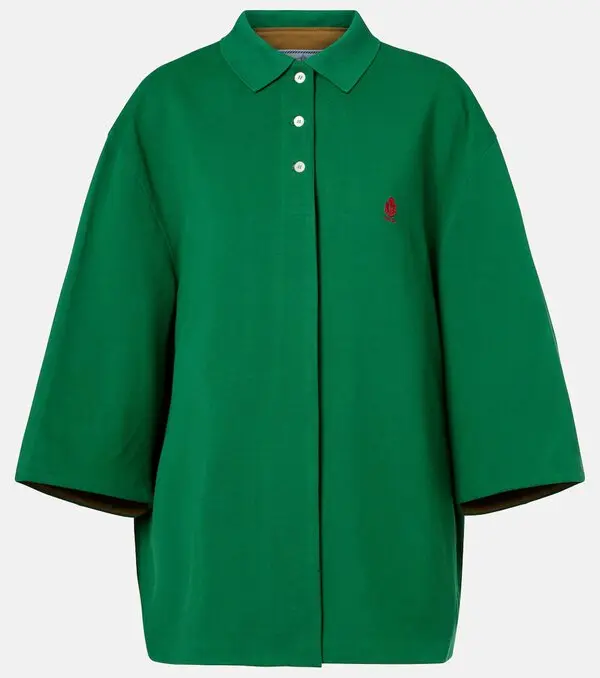 Prada Cotton Piqué Coat - Green