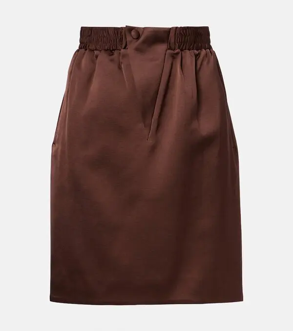 JACQUES WEI Satin Pencil Skirt
