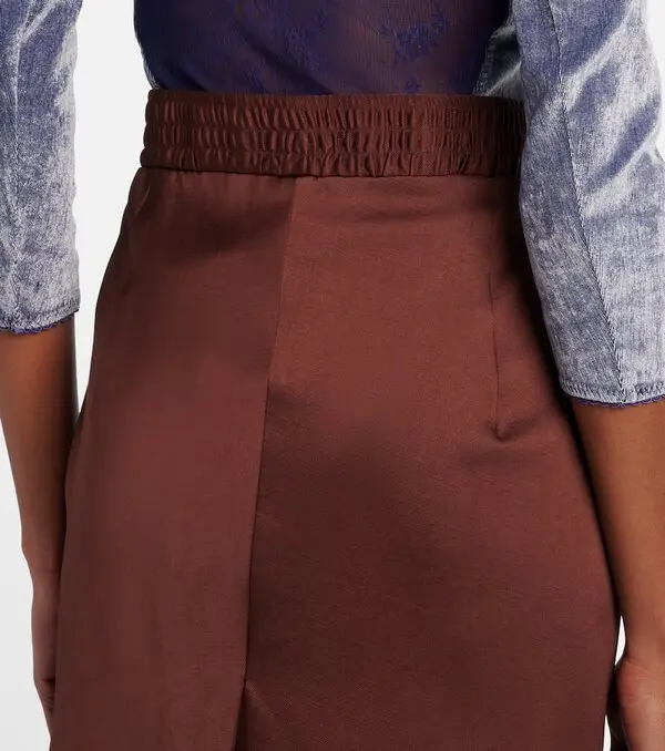 JACQUES WEI Satin Pencil Skirt