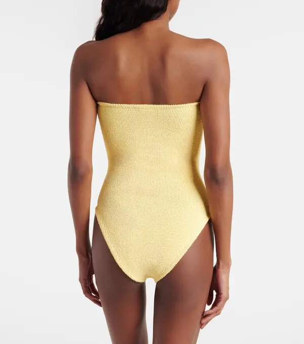 Hunza G Brooke Bandeau Swimsuit - Yellow