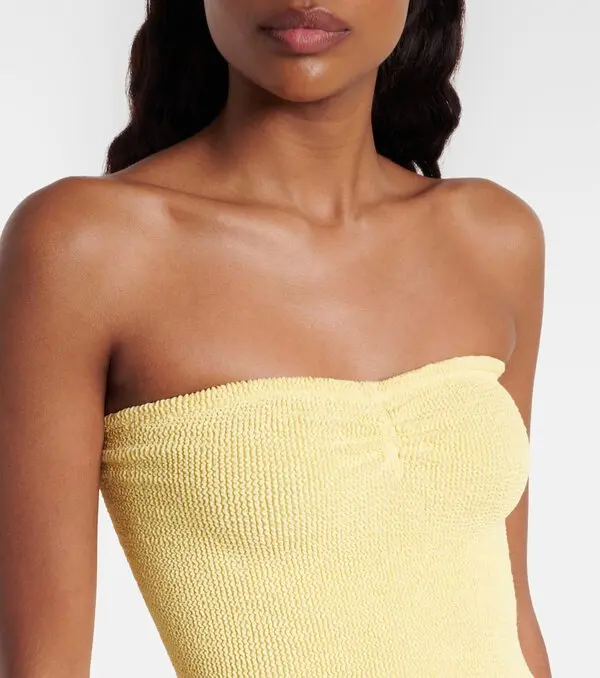 Hunza G Brooke Bandeau Swimsuit - Yellow