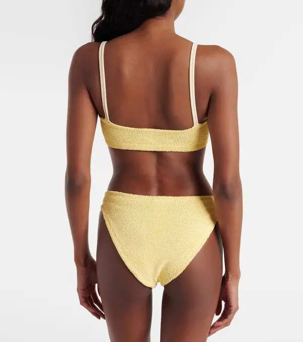 Hunza G Cassie Beaded Bikini - Yellow