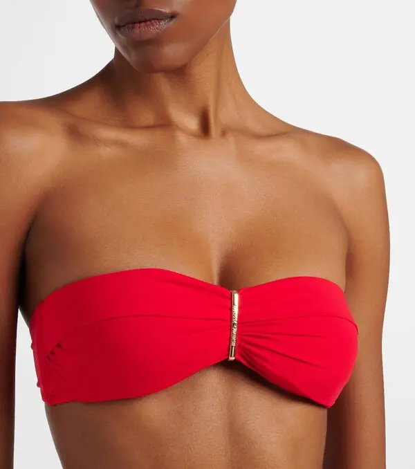 Melissa Odabash Positano Bandeau Bikini Top - Red