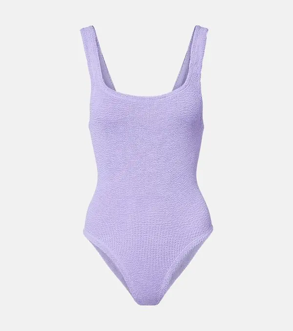 Hunza G Square Neck Swimsuit - Purple