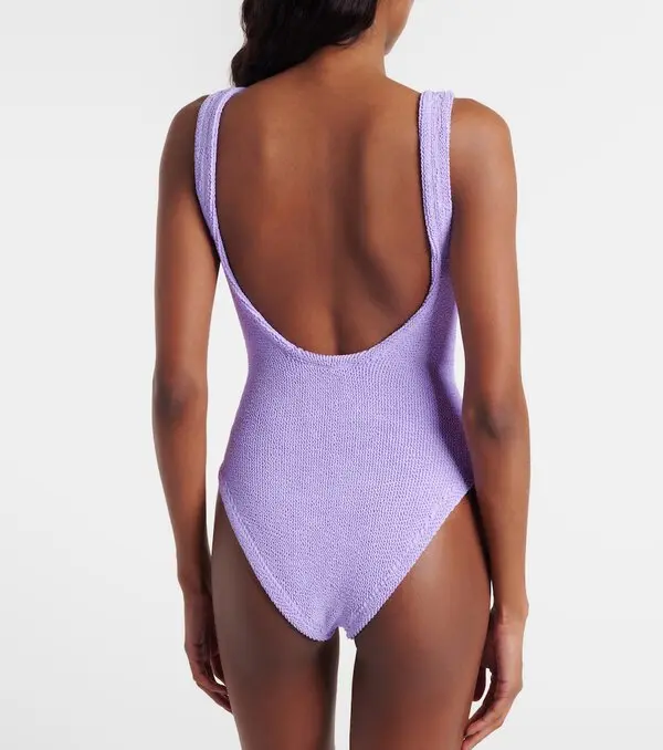 Hunza G Square Neck Swimsuit - Purple