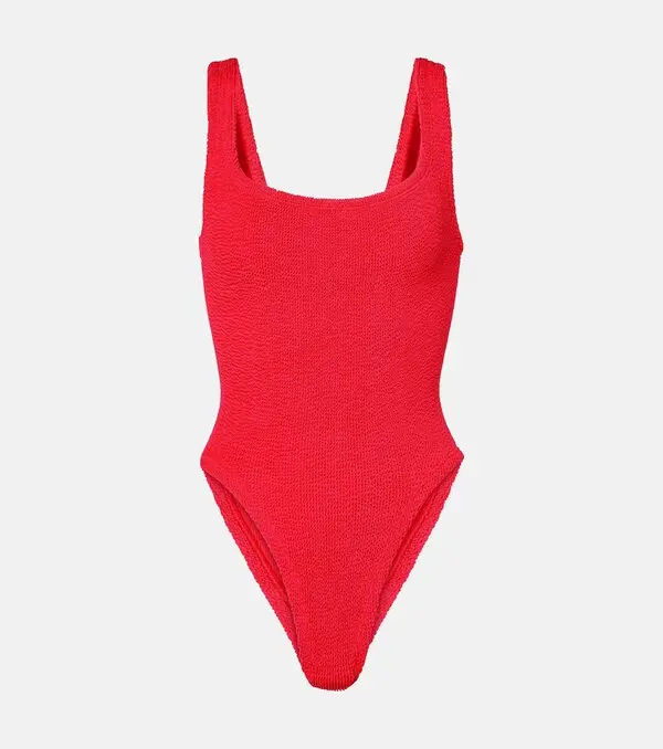 Hunza G Square Neck Swimsuit - Red