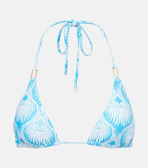 Melissa Odabash Cancun Printed Bikini Top - Blue