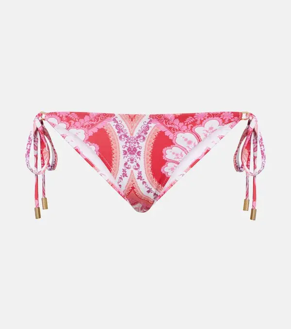 Melissa Odabash Cancun Printed Bikini Bottoms - Red