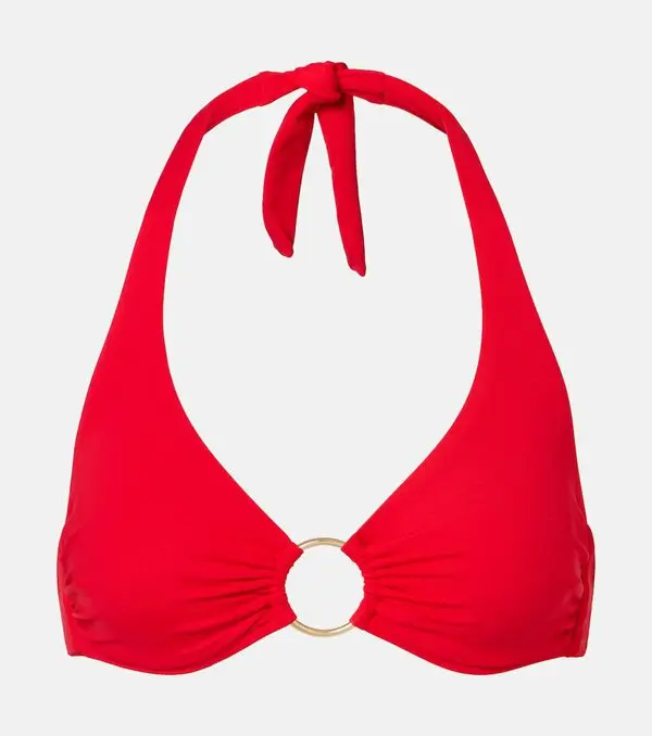 Melissa Odabash Brussels Ring-detail Bikini Top - Red