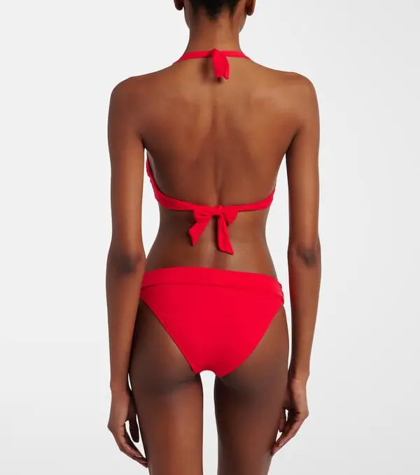 Melissa Odabash Brussels Ring-detail Bikini Top - Red