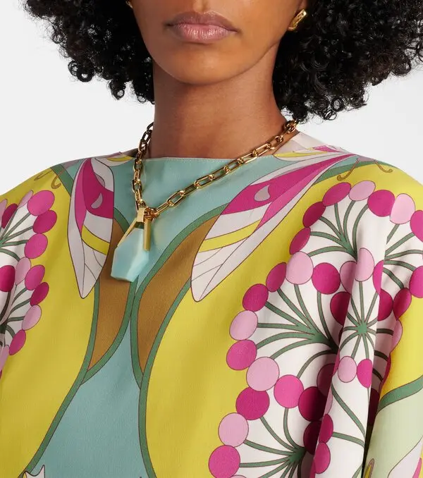 La DoubleJ Florette Placée Reversible Satin Poncho