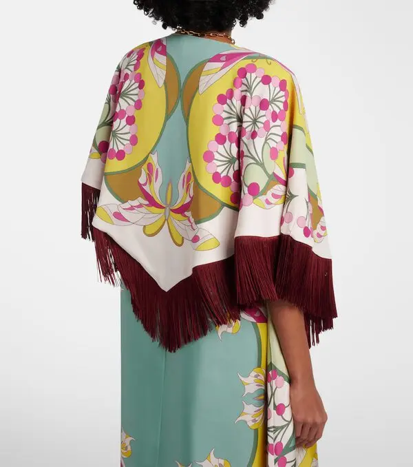 La DoubleJ Florette Placée Reversible Satin Poncho