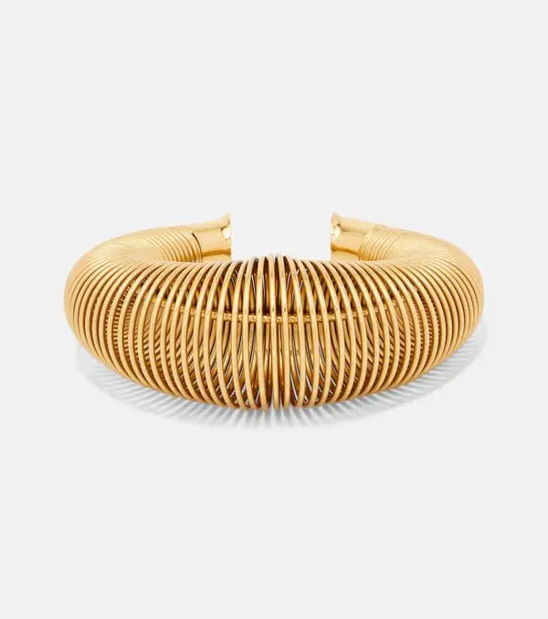 Alaïa Logo Cuff Bracelet - Gold
