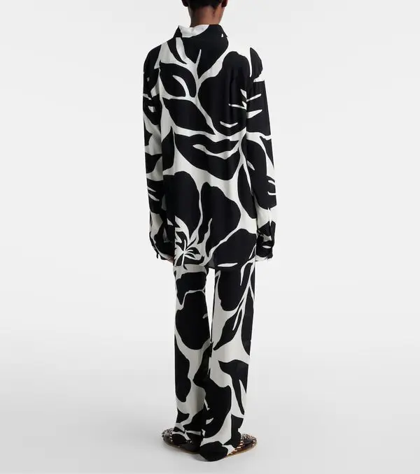 Dries Van Noten Floral Straight-leg Pants