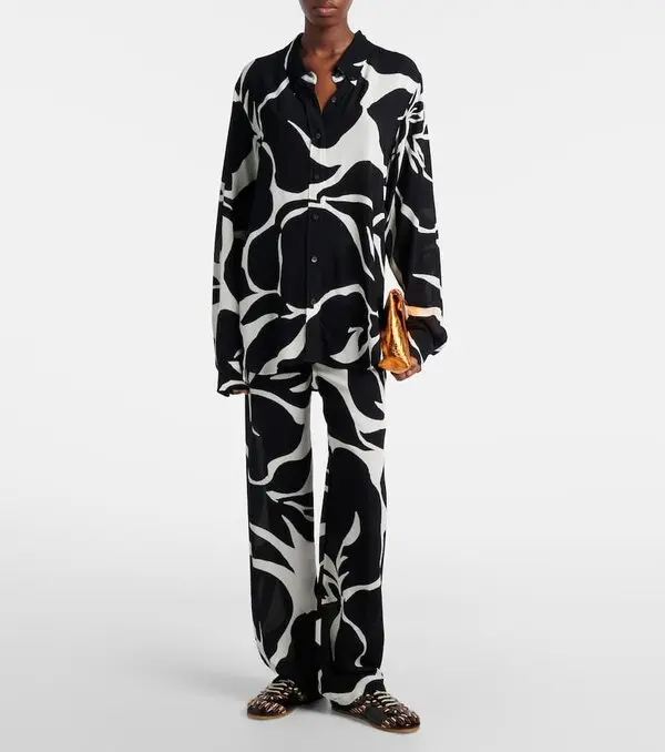 Dries Van Noten Floral Straight-leg Pants
