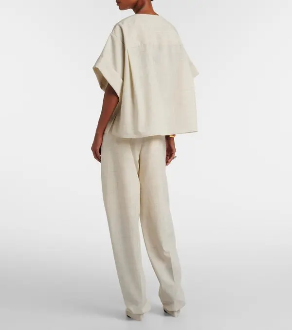 JOSEPH Zen Virgin Wool Wide-leg Pants