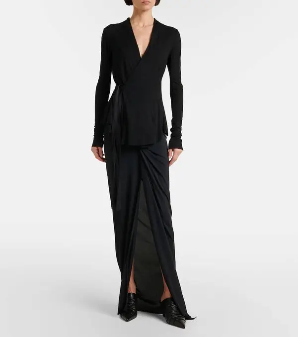 Rick Owens Lilies Jersey Maxi Skirt
