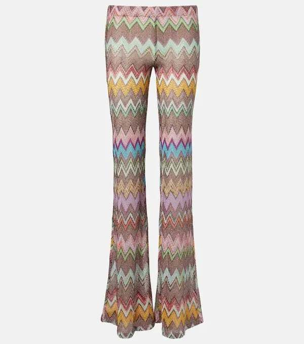 Missoni Zigzag Lamé Flared Pants - Multicoloured
