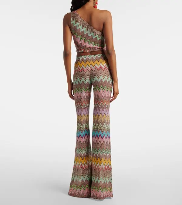 Missoni Zigzag Lamé Flared Pants - Multicoloured