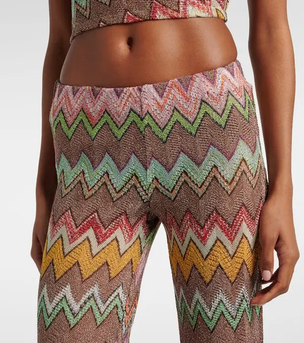 Missoni Zigzag Lamé Flared Pants - Multicoloured