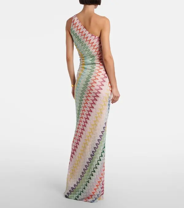 Missoni One-shoulder Lame Gown