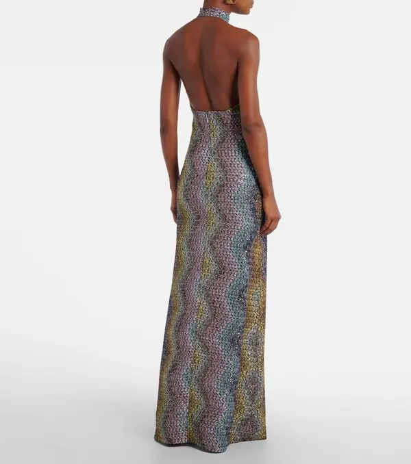 Missoni Cutout Sequined Lame Gown